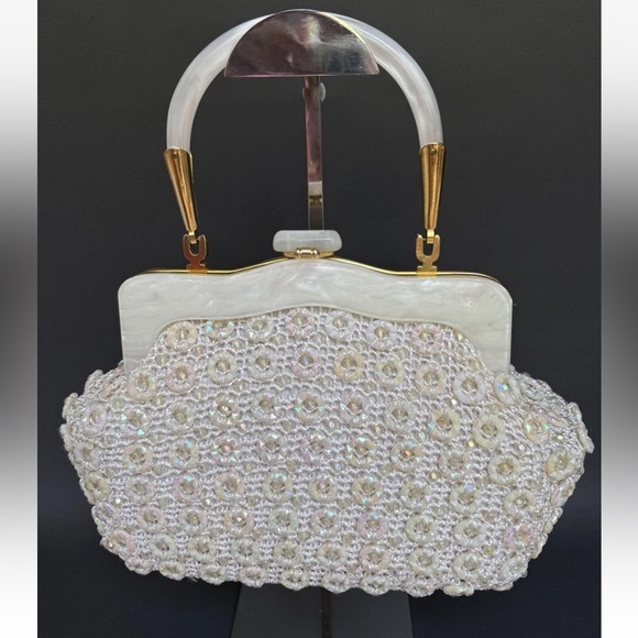 Adele | Bags | Vintage Adele Of Miami White Pearl Clutch Bag | Poshmark